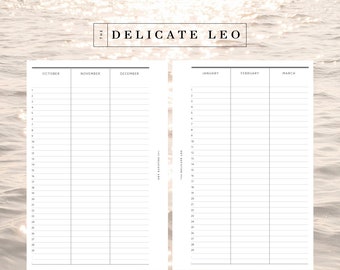 Printable Yearly Index - Etsy