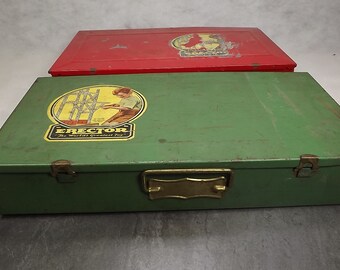 Red metal box | Etsy