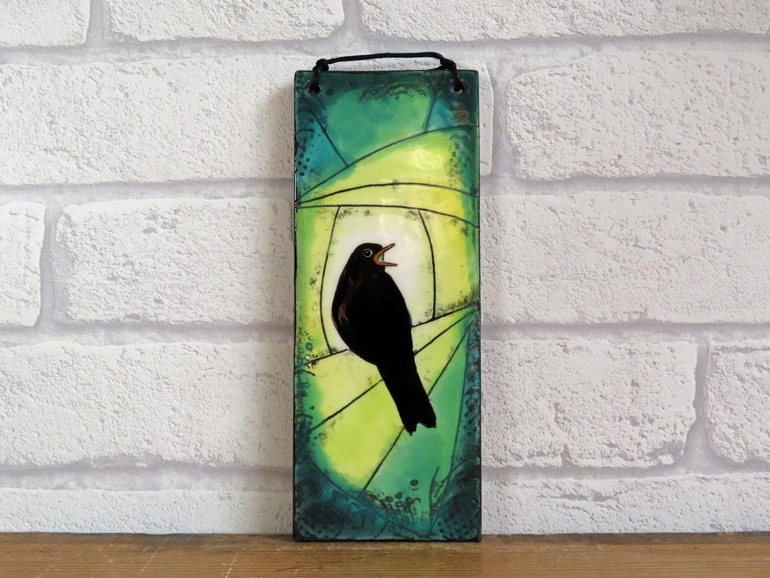 Blackbird Hanging Tile - Etsy
