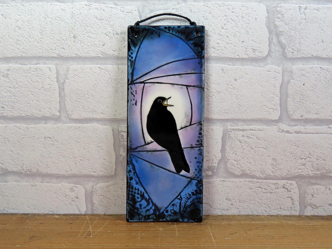 Blackbird Hanging Tile - Etsy
