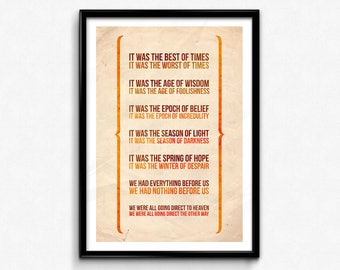 Dickens Quote Poster - Etsy