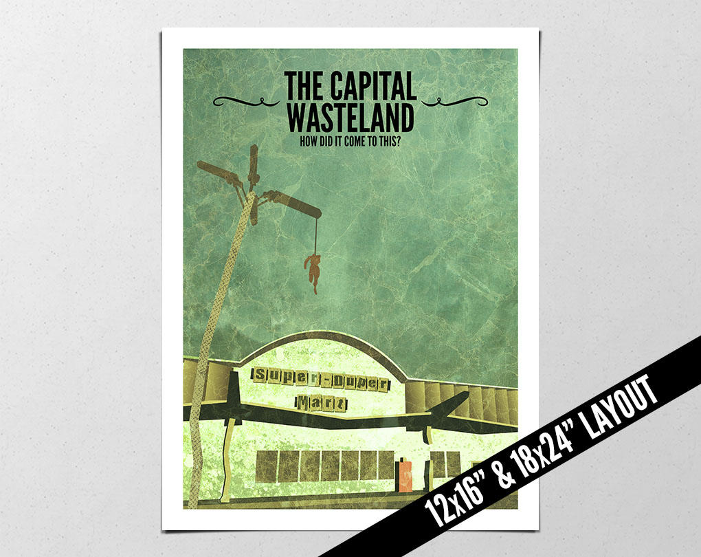 Fallout 3 Travel Poster/print Capital Wasteland Poster/print - Etsy UK
