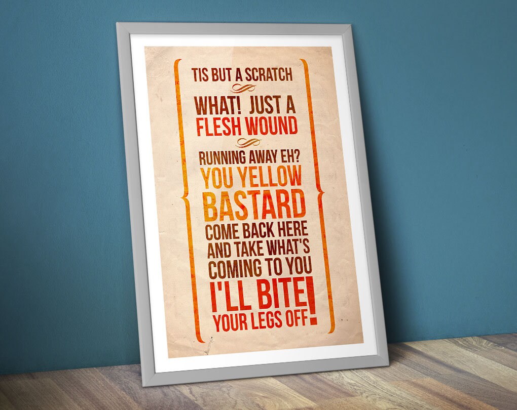 Monty Python Holy Grail Quote Poster/print I'll Bite | Etsy