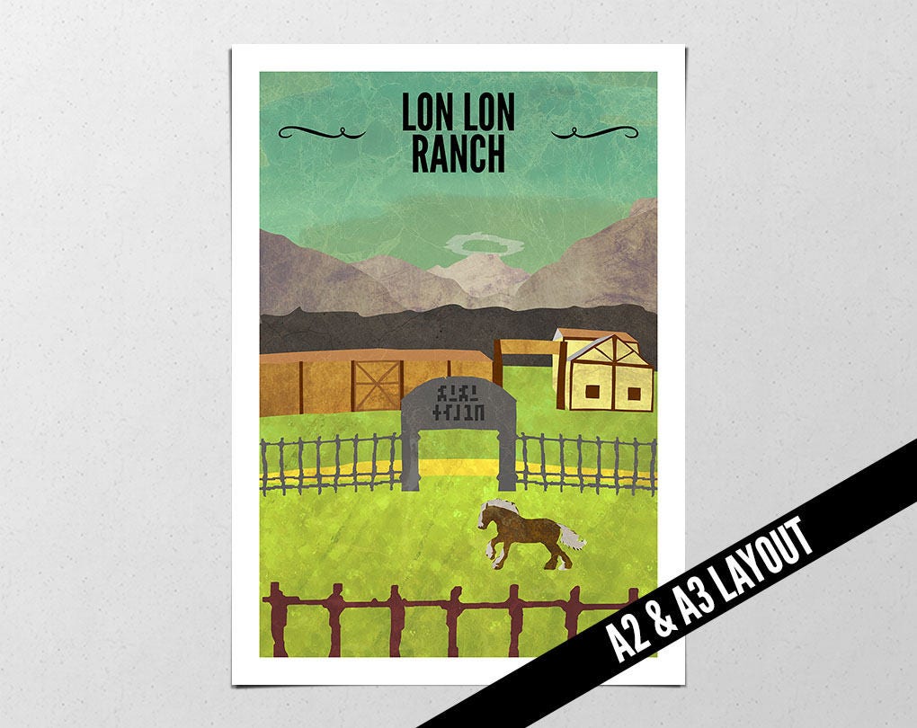 The Legend of Zelda Travel Poster/print - Lon Lon Ranch Poster/print ...