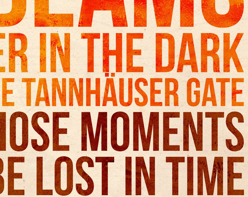 Blade Runner Quote Poster/print Time to Die Poster/print - Etsy