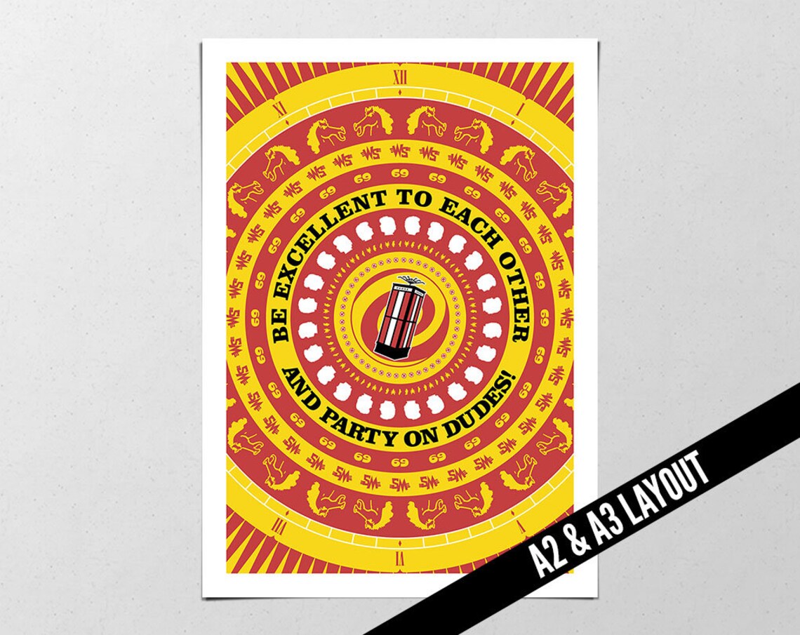 Bill & Ted Poster/print Be Excellent to Each Other | Etsy