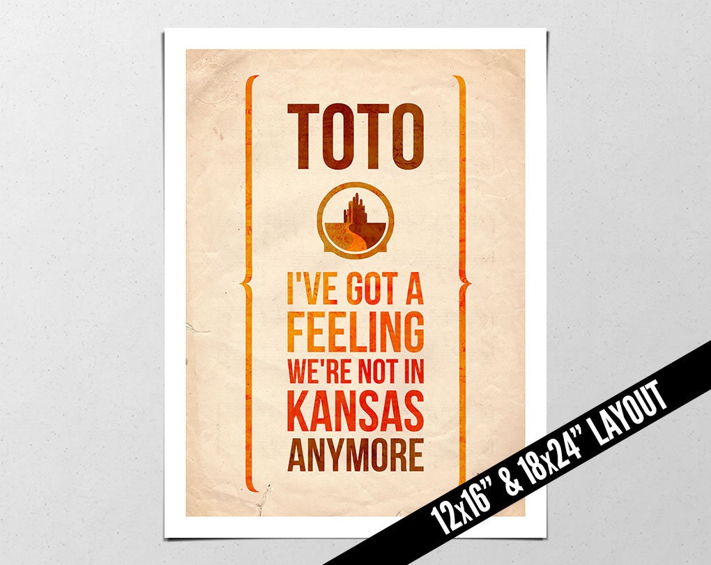Wizard of Oz Quote Poster/print Toto Poster/print Dorothy | Etsy
