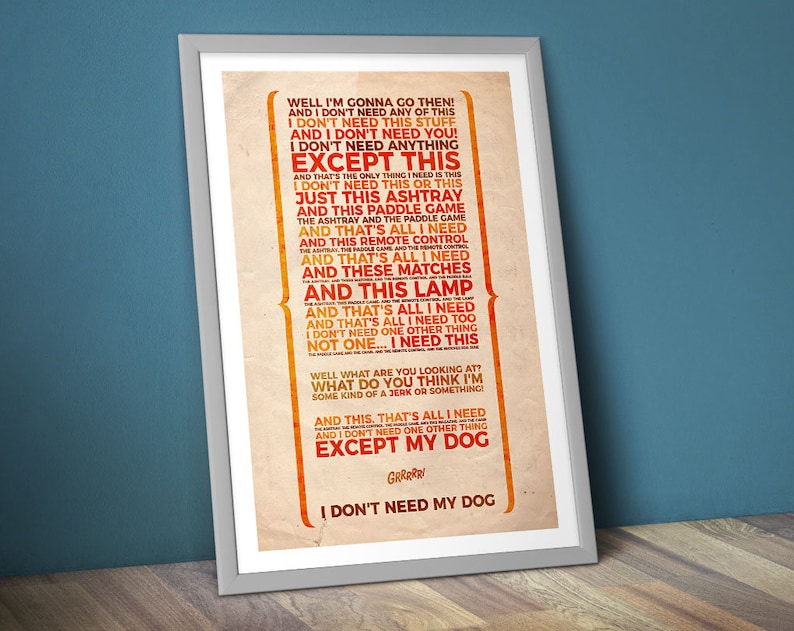 The Jerk Quote Poster/print I Don't Need Anything - Etsy