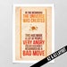 Hitchhiker's Guide to the Galaxy Quote Poster/print - A Bad Move Poster ...