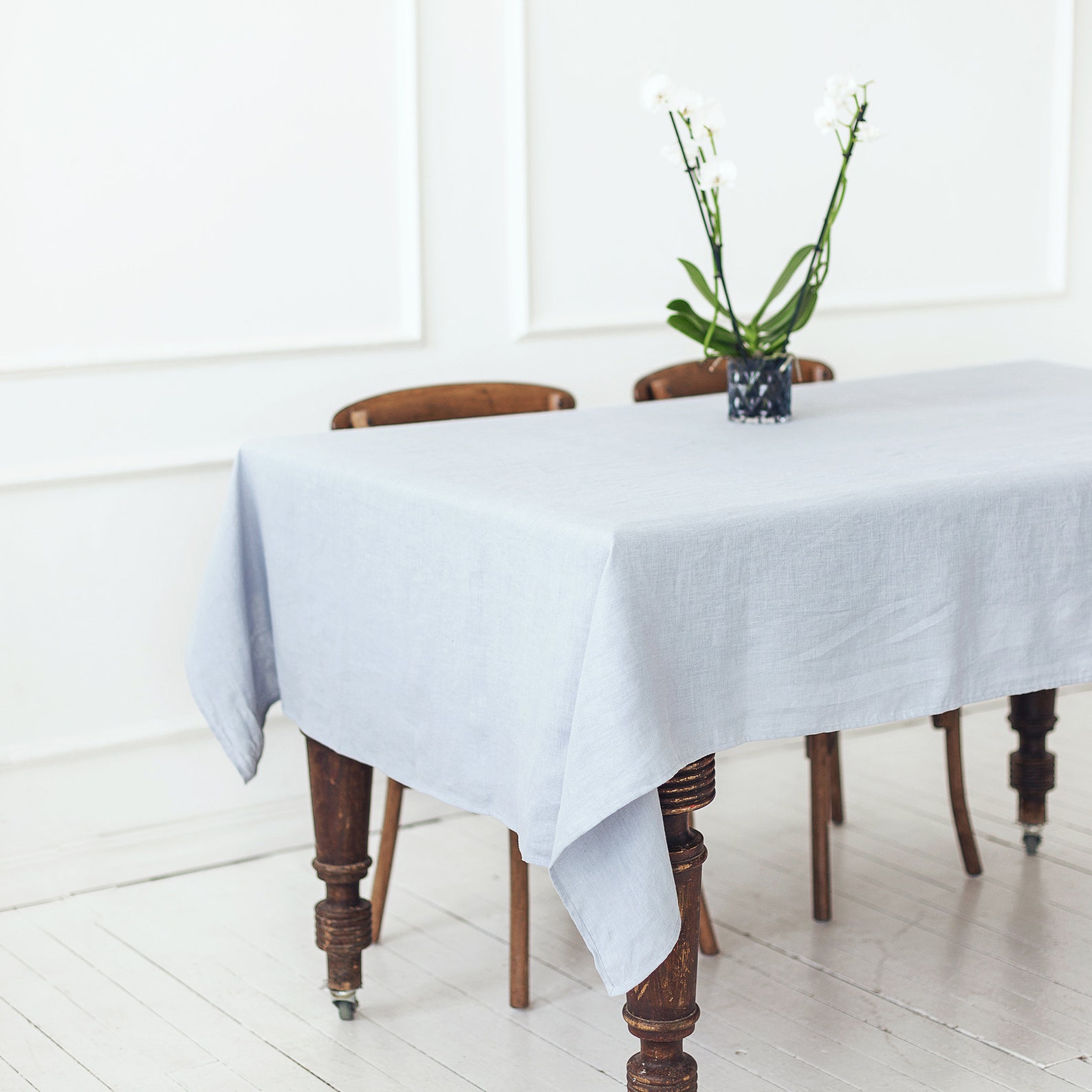 Light Blue Linen Tablecloth is a Perfect Choice for a | Etsy