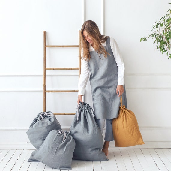 Linen Laundry Bag Linen Storage Bag Large Laundry Bag Tavel - Etsy