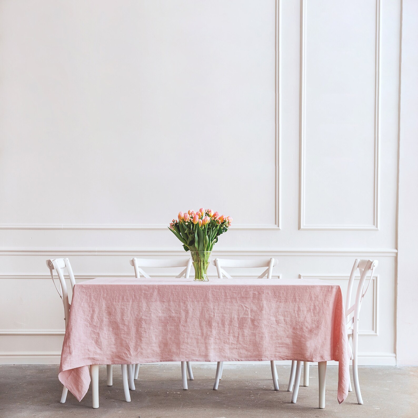 Pink Linen Tablecloth Soft Linen Tablecloth Linen Handmade - Etsy