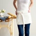 Linen Half Apron Utility Apron Short Waist Apron Natural - Etsy