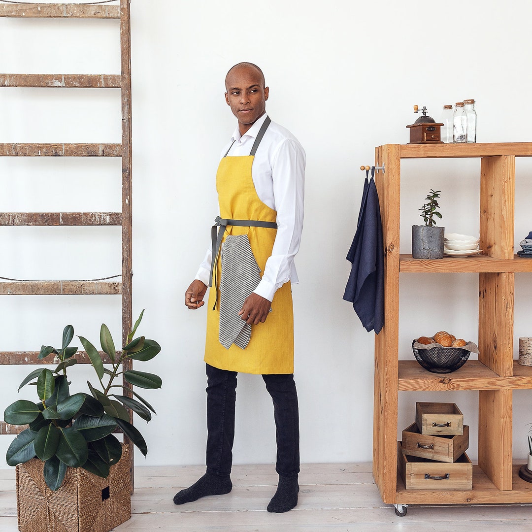 Full Apron for Men With Pockets and Adjustable Long Straps - Gifts for ...