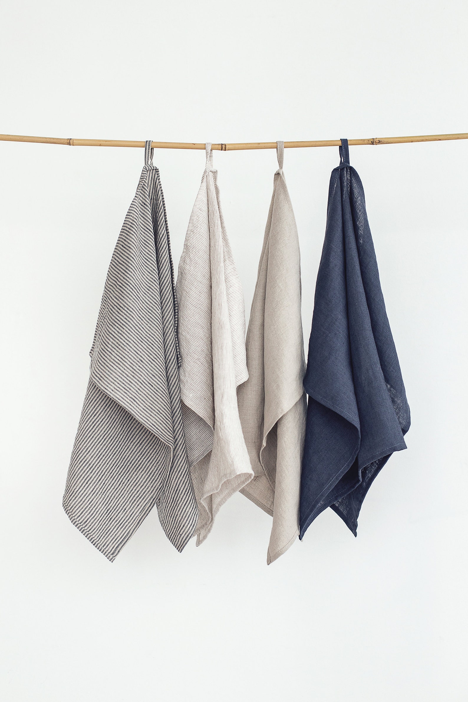 Linen Kitchen Towels Set of 4, Rustic Tea Towels for a Country ...