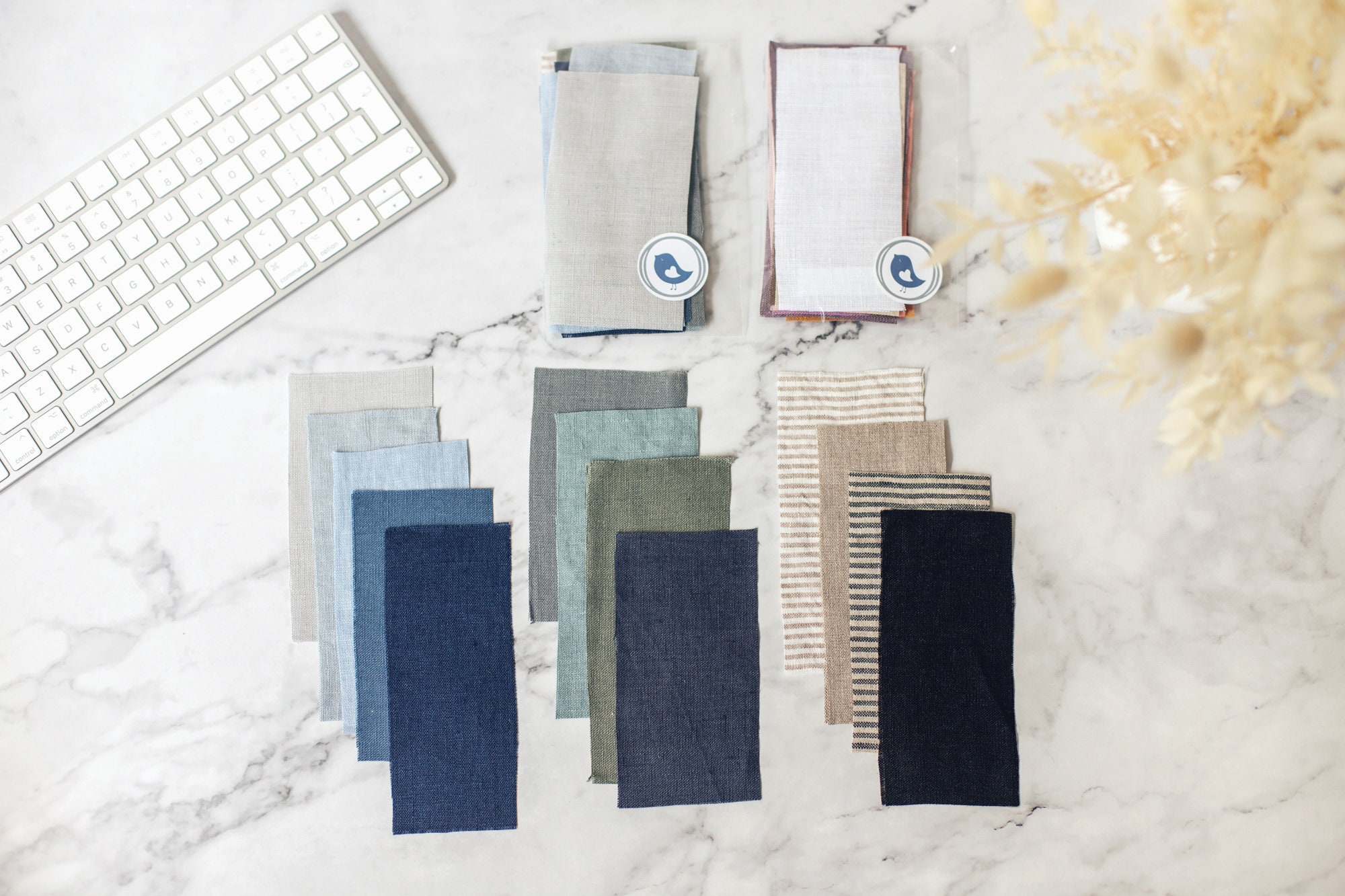 LINEN SAMPLES Swatches of Pure Baltic Linen Softened Linen - Etsy