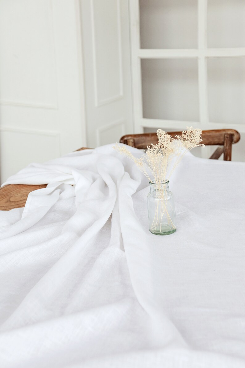 White Linen Tablecloth for for Your Classical Look Christmas - Etsy