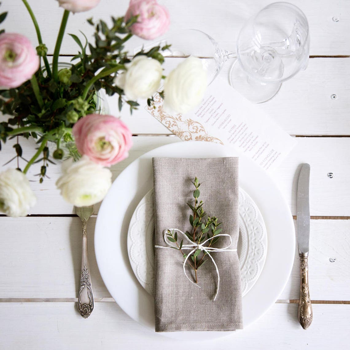 Rustic Wedding Napkins Set Are Perfect for Woodland Wedding Table Decor ...