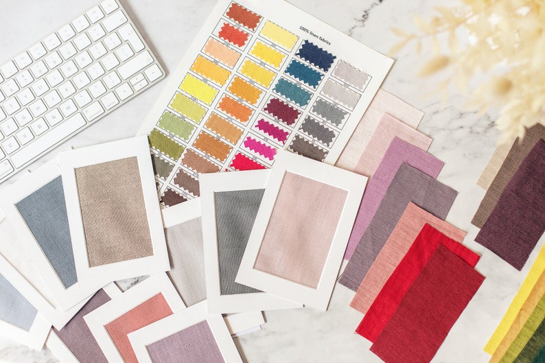LINEN SAMPLES Swatches of Pure Baltic Linen Softened Linen - Etsy