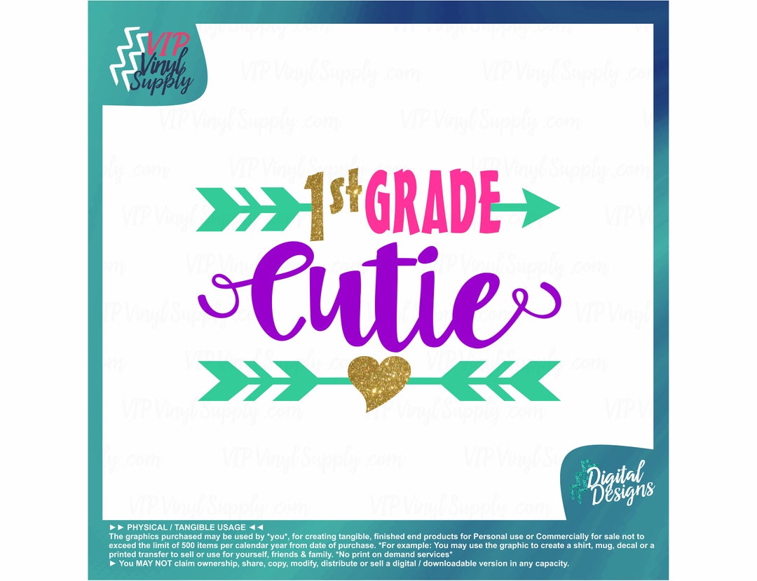 First Grade Svg 1st Grade Clipart Cut Files Svg Dxf Eps Png - Etsy