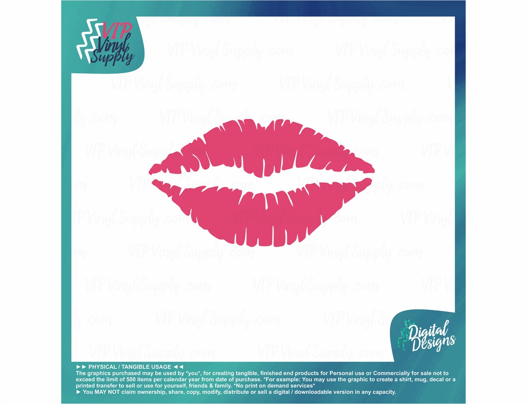 SVG Lips Cutting File Template, Clipart Vinyl SVG Digital Designs Cut ...