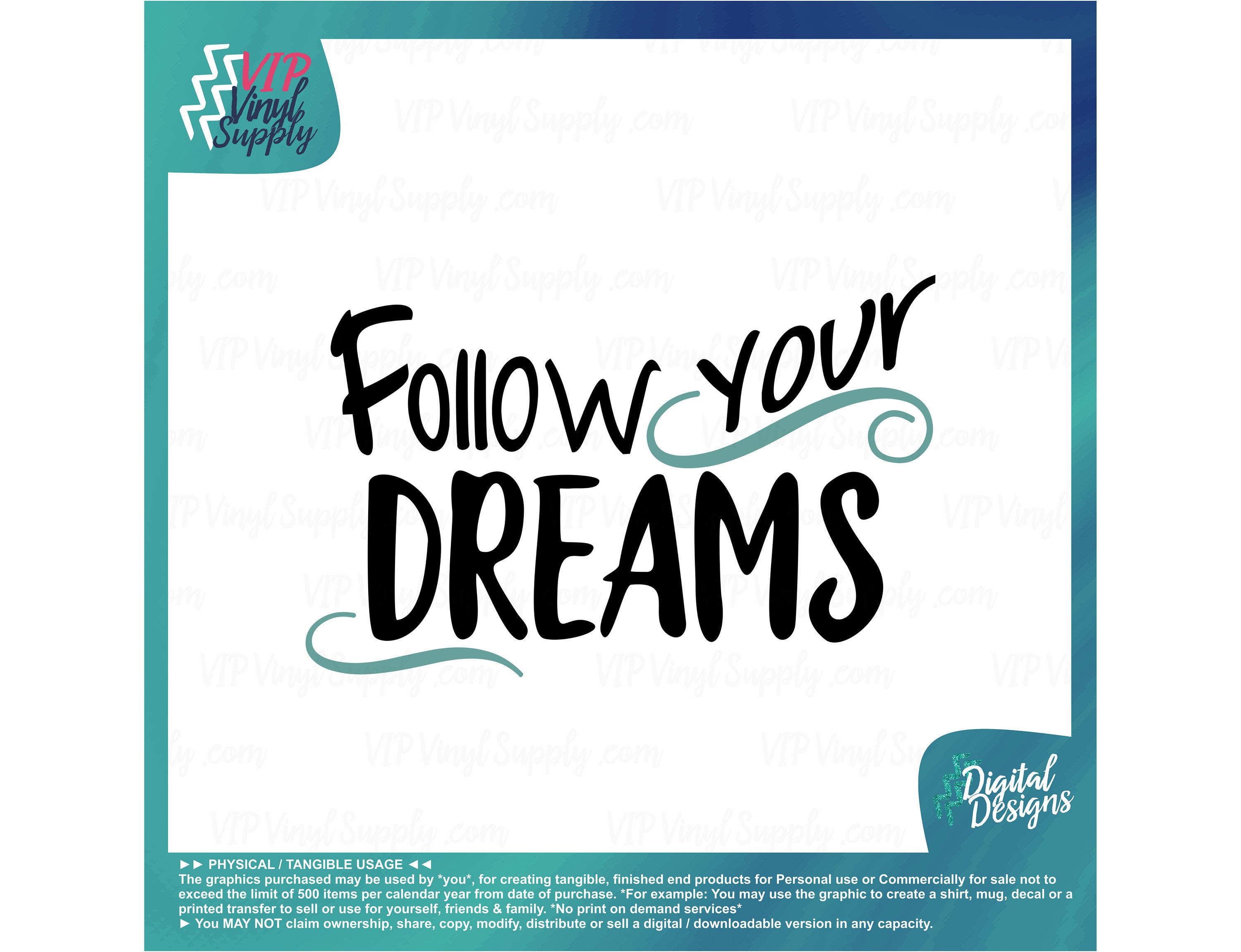 Follow Your Dreams Svg Dream Quote SVG Cut Files Svg Dxf Eps | Etsy