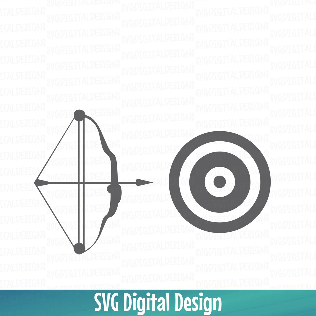 Compound Bow and Target SVG File, Archery Svg Cutting Files Great for ...