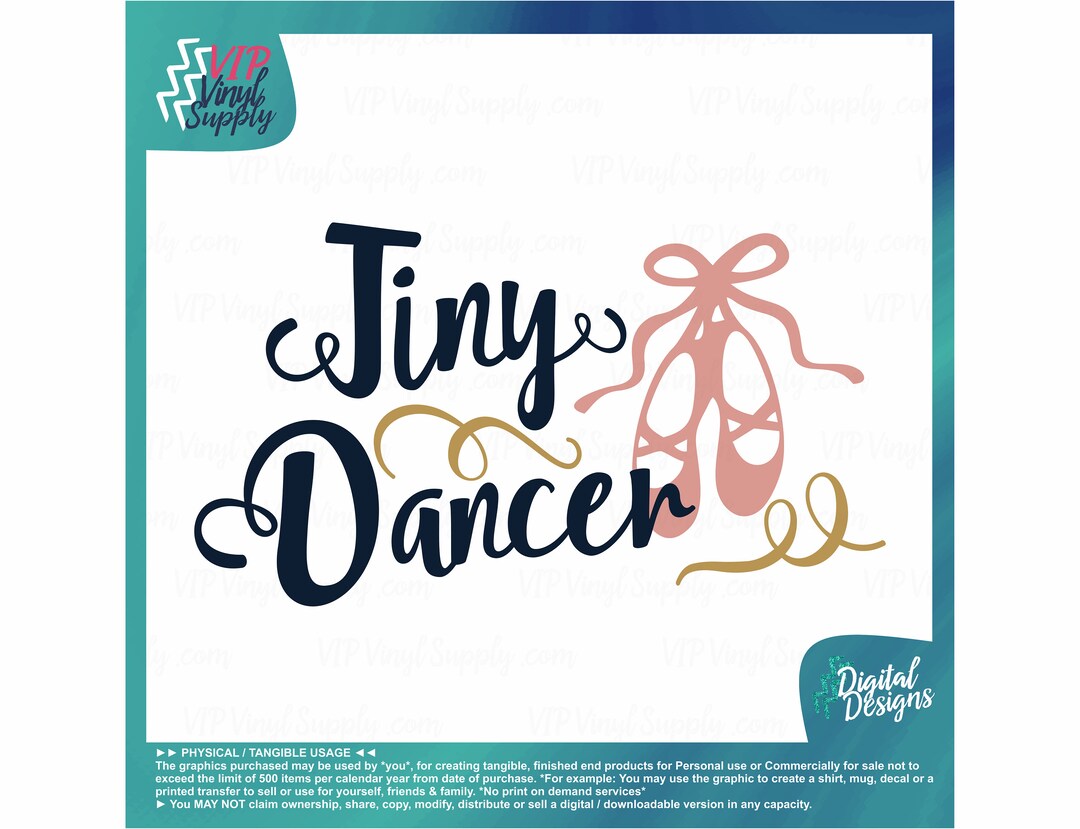 Tiny Dancer Ballet SVG Cut File HTV Design Cutting Files for - Etsy