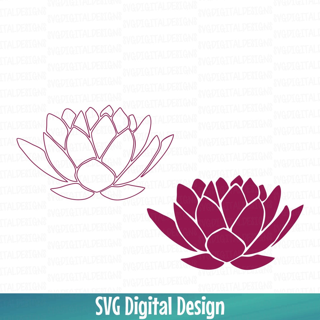 Lotus Flower Svg, Dxf, Eps Lotus Flower Cutting Files for Silhouette ...