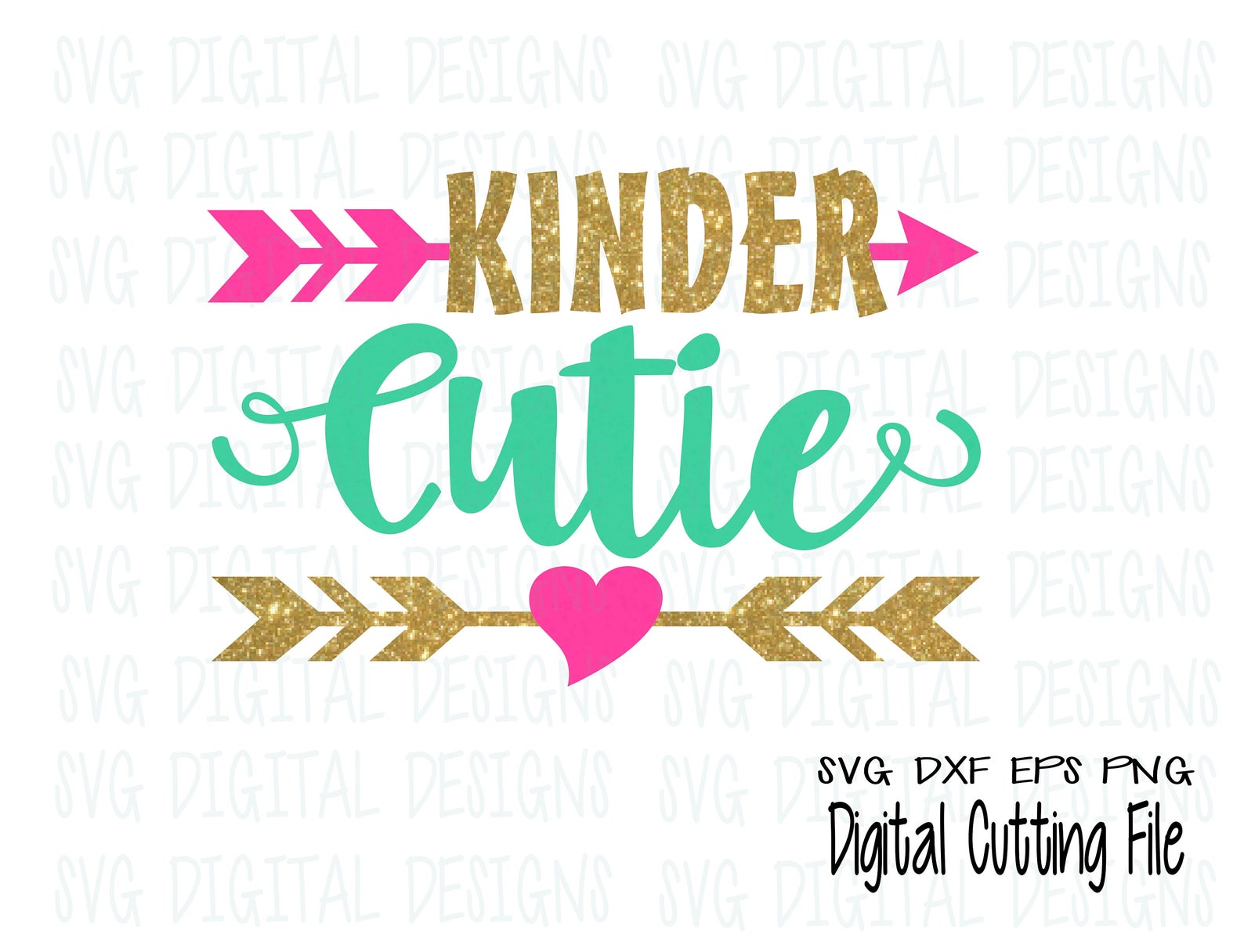 Girls SVG School Cutie Bundle Pre-K Kindergarten First Grade | Etsy