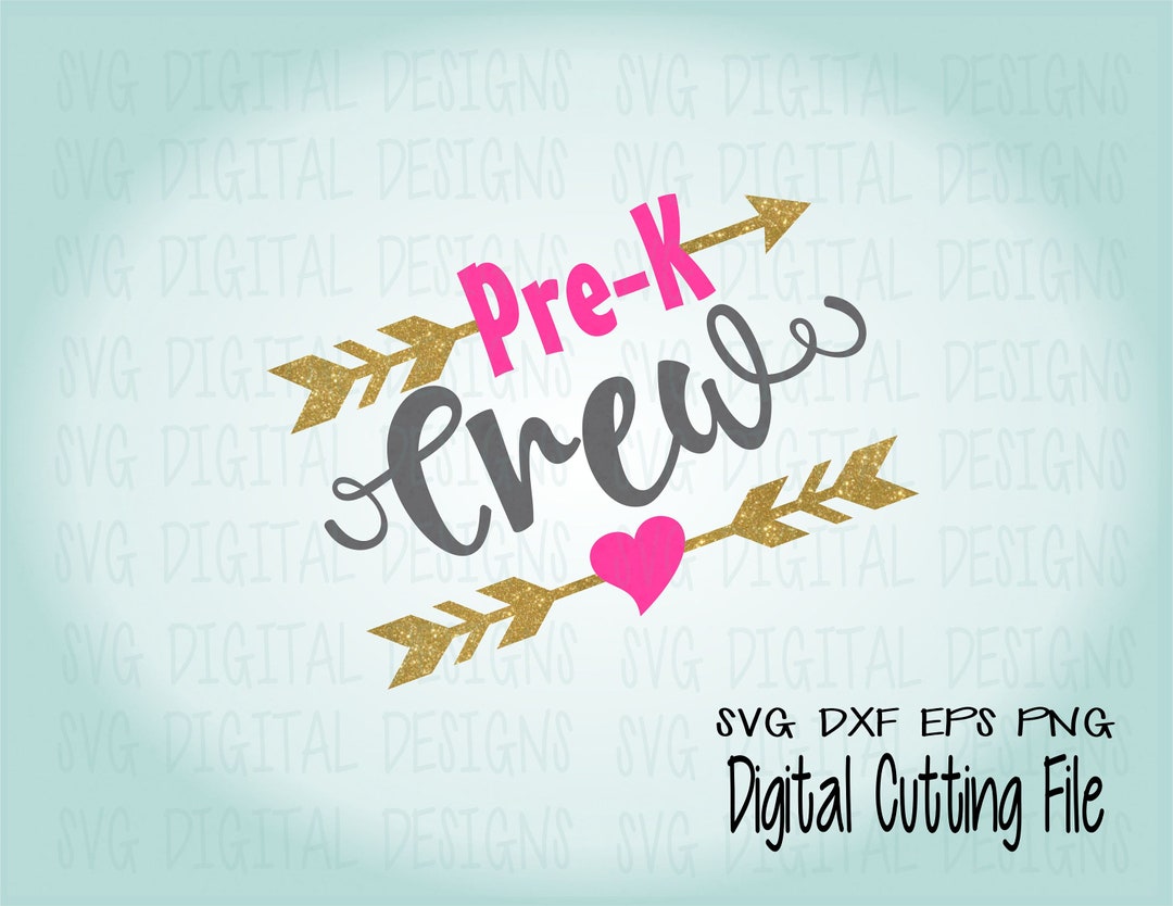 Pre-k Svg, Preescolar svg, jardín de infantes svg, Pre K Crew svg ...