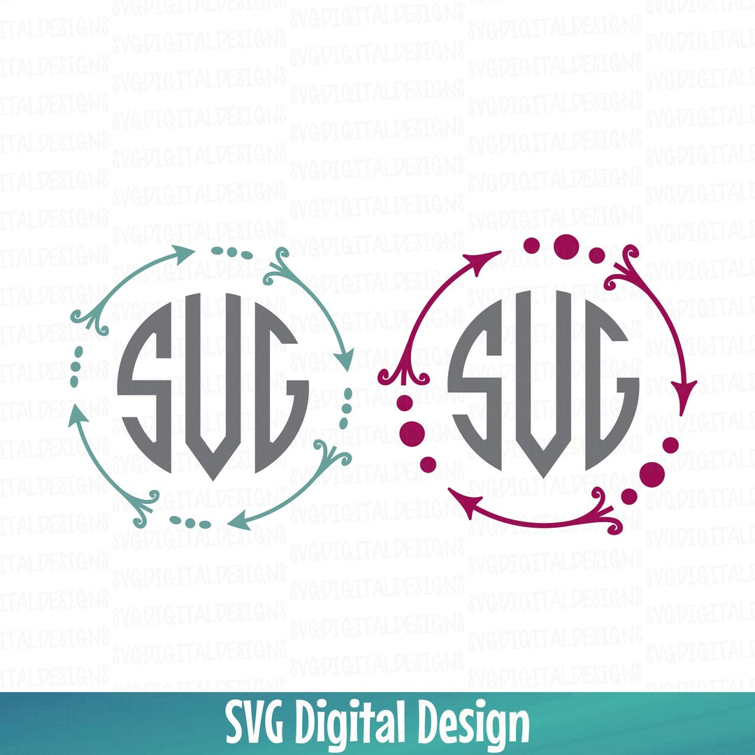 Arrow Monogram Svg Files, Cute Arrow Svg Digital Design - Cutting Files ...