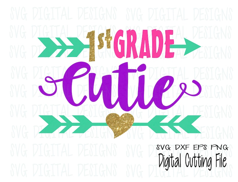 First Grade Svg 1st Grade Clipart Cut Files Svg Dxf Eps Png - Etsy