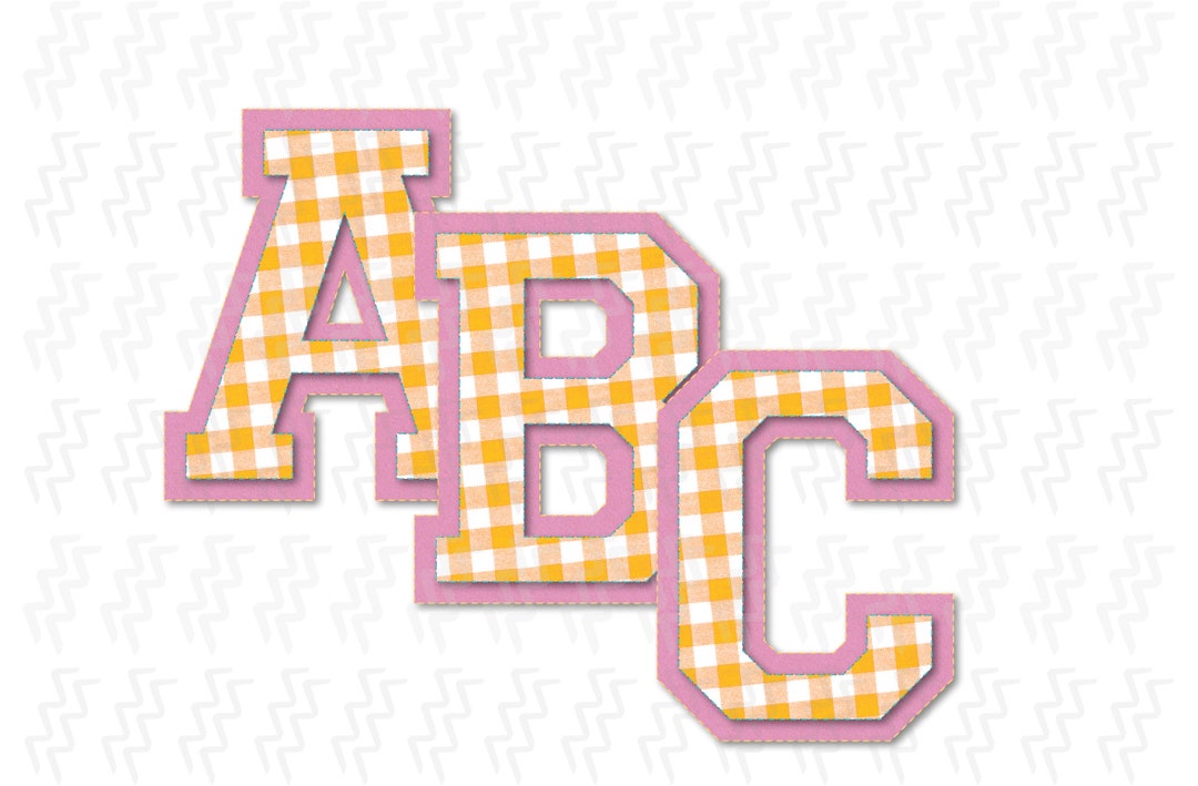 Pastel Plaid Alphabet PNG Pack, Digital Clip Art Elements, Commercial ...