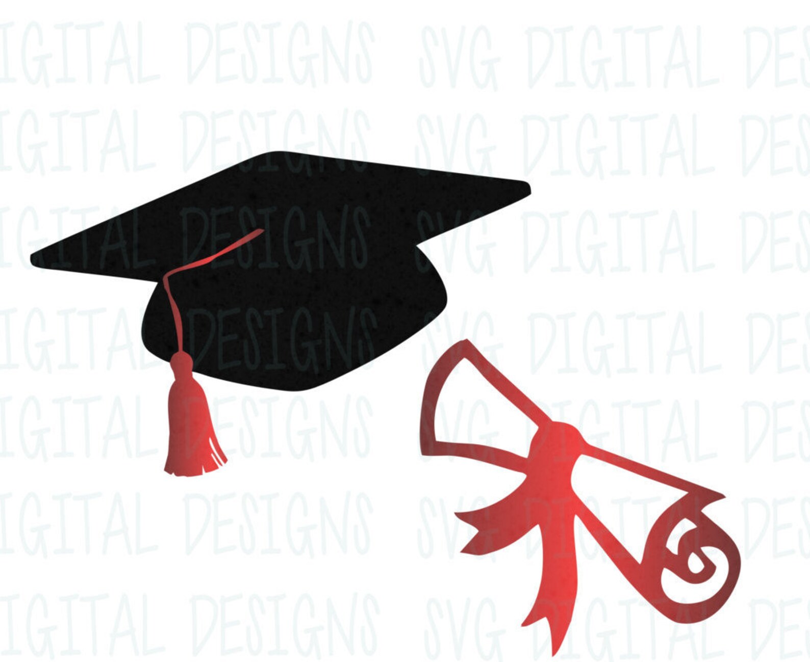 Graduation Svg Graduation Cap & Diploma Svg Clipart | Etsy