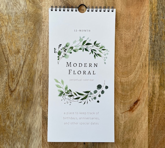 Perpetual Calendar Wall Calendar Annual Birthday Calendar | Etsy