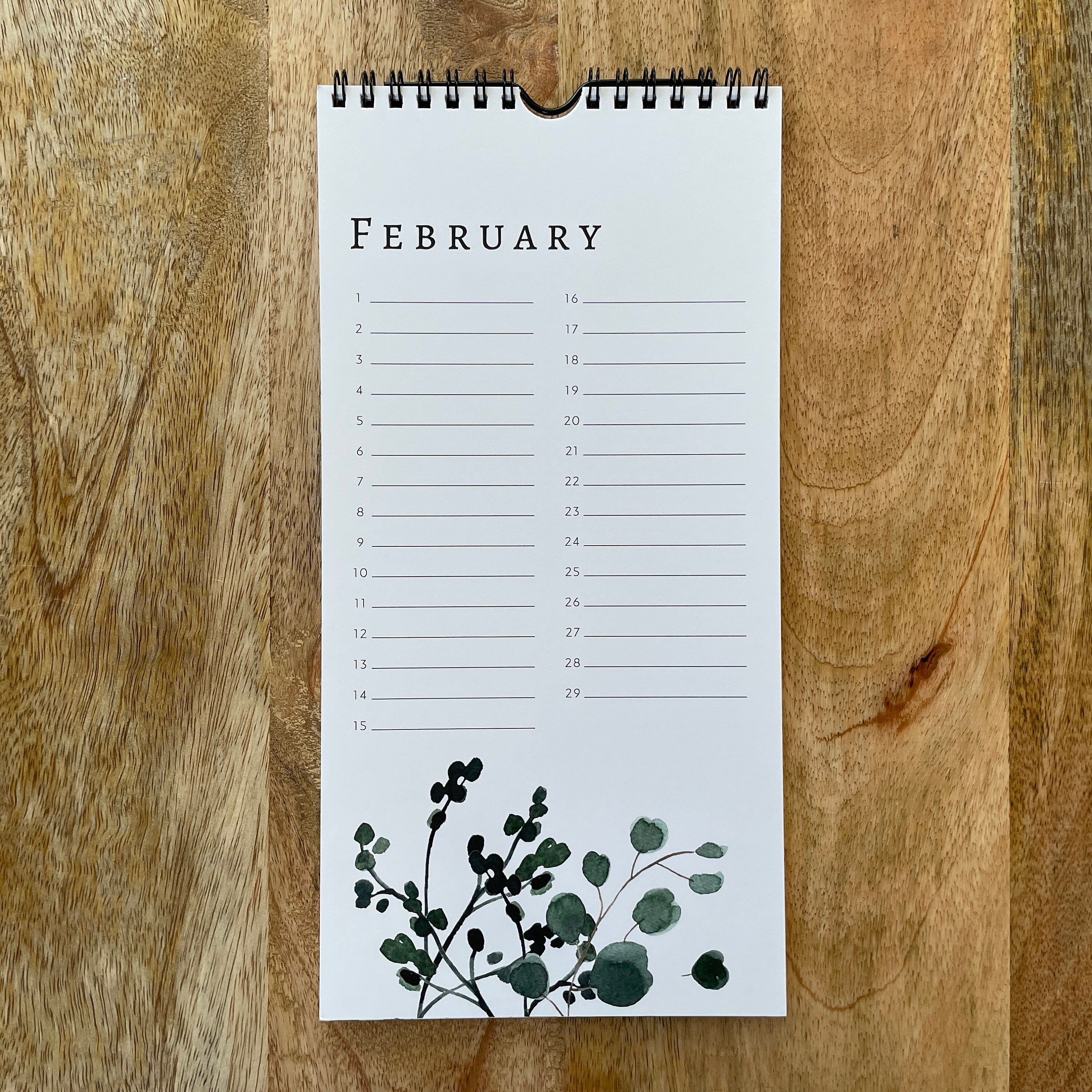 Perpetual Calendar Wall Calendar Annual Birthday Calendar - Etsy