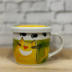 Gallery by Inhesion Cat Coffee Mug With Lid - Etsy