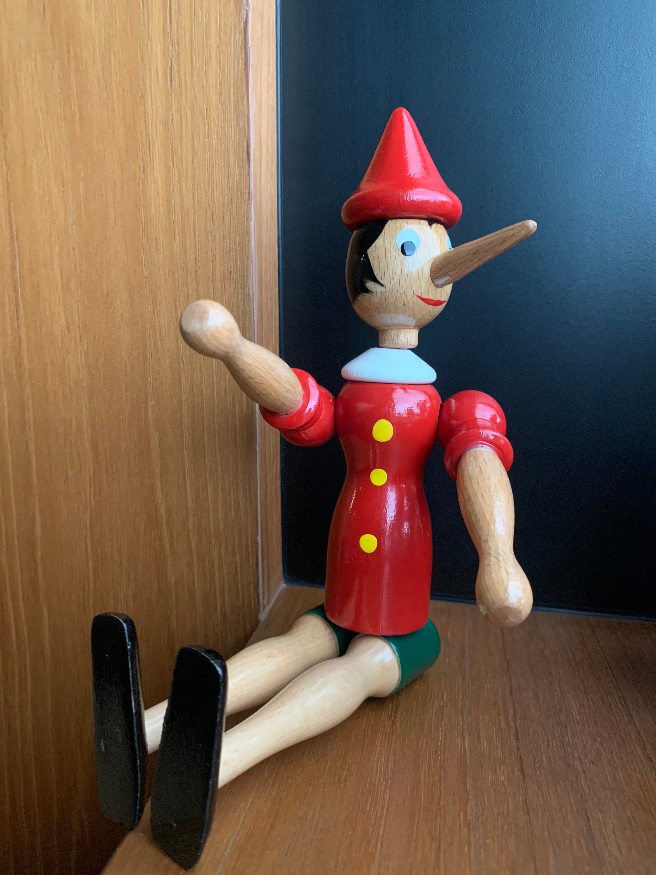 Vintage Pinocchio Wood Figure made in Italy | Etsy
