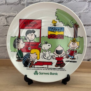 Vintage Colorful Snoopy and Friends Plate - Etsy