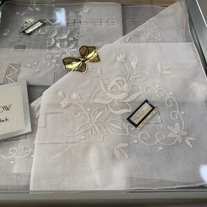 Vintage Swatow Lace Bride's Handmade Embroidered Hankies Set of 2 - Etsy