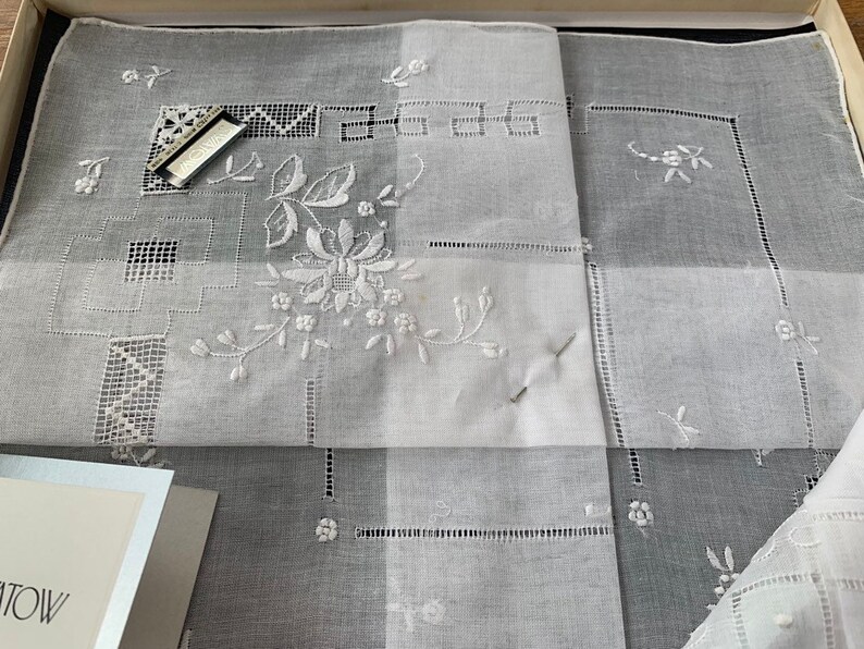 Vintage Swatow Lace Bride's Handmade Embroidered Hankies - Etsy