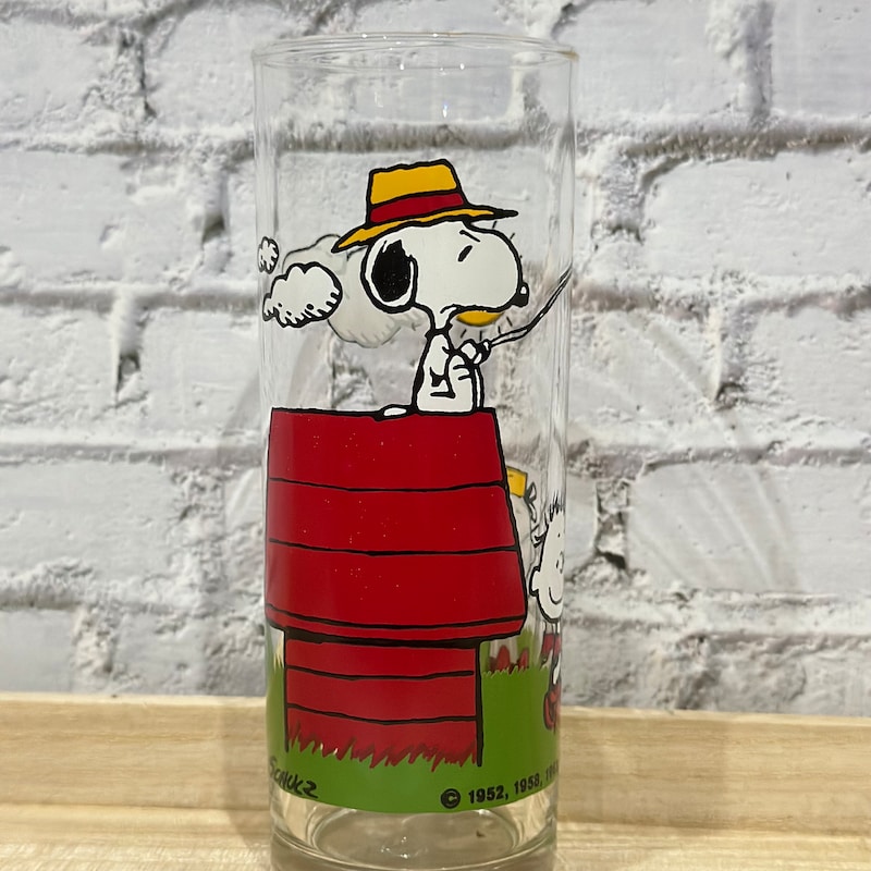 Snoopy Glass - Etsy
