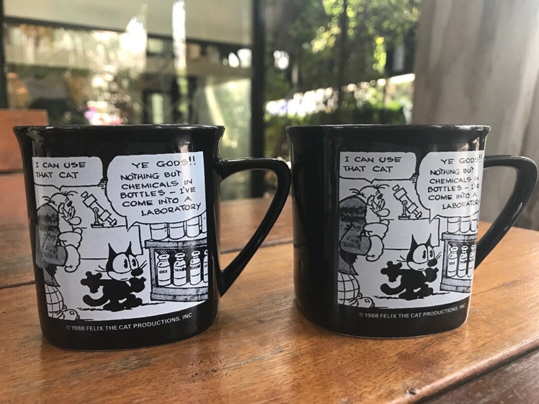 1988 Felix the Cat Ceramic Coffee Mugs Set of 2 - Etsy
