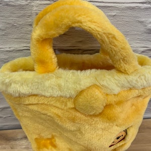 Vintage Winnie the Pooh Yellow Furry Bag - Etsy