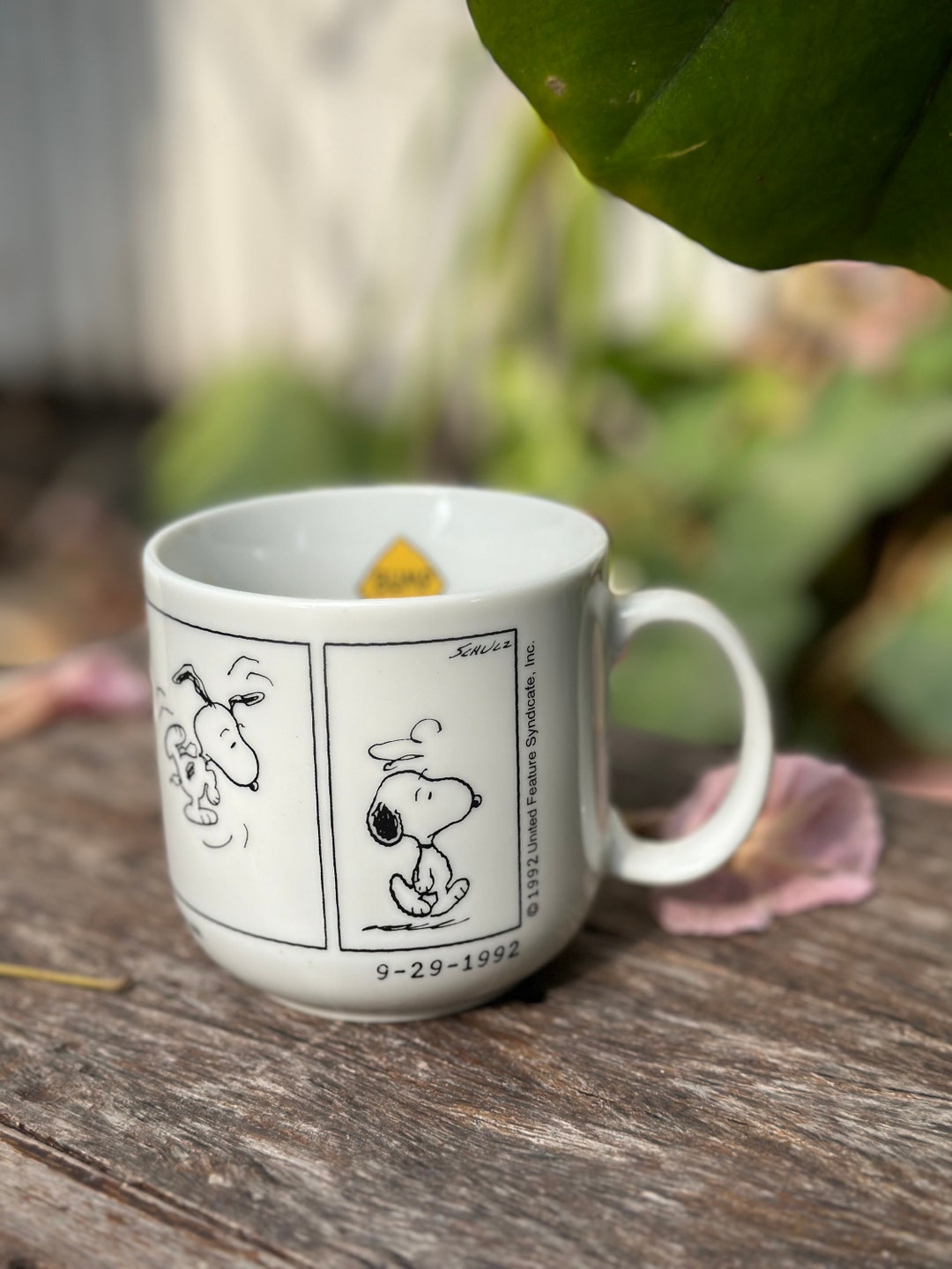 1992 Snoopy and Charlie Brown Big Coffee Mug - Etsy