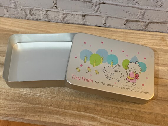 1976 Sanrio Tiny Poem tin Bento lunch box - Gem