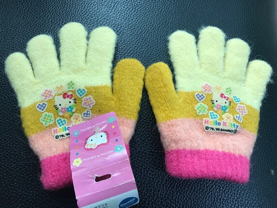 Vintage 1997 Sanrio Hello kitty Kids gloves Hello Kit… - Gem