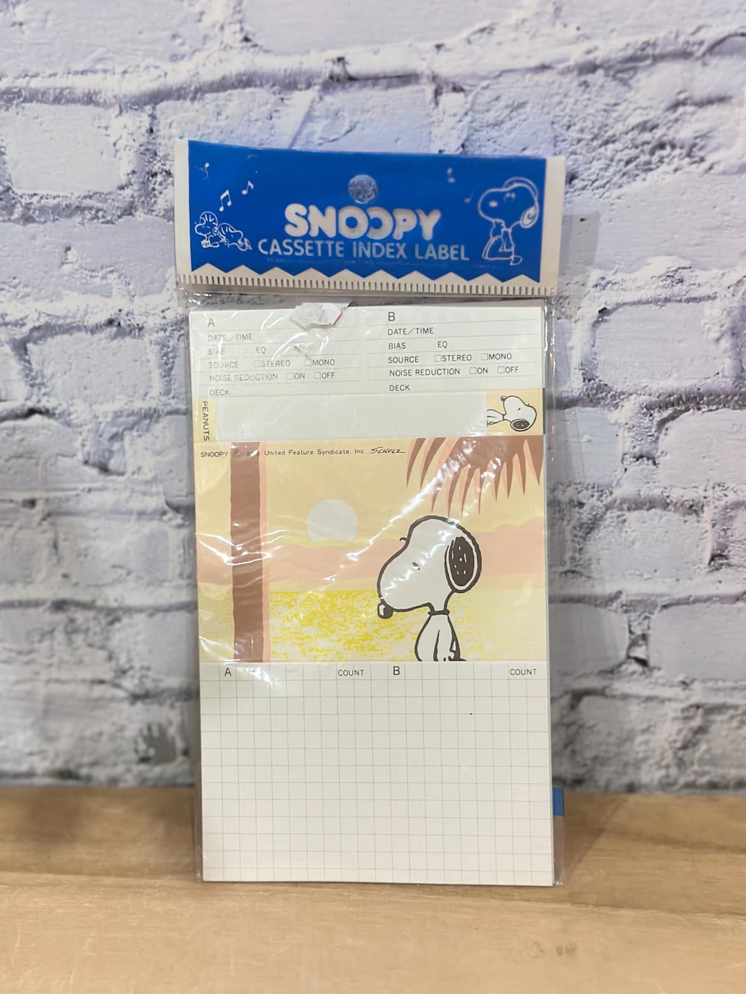 Vintage Snoopy Cassette Index Labels: 1980s Peanuts Stationery - Etsy