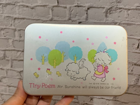1976 Sanrio Tiny Poem tin Bento lunch box - Gem